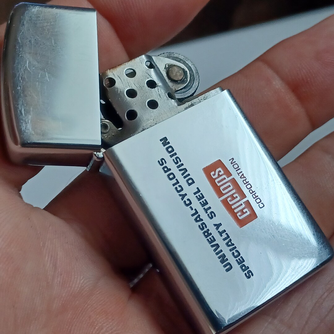 ZIPPO Lighter 1973 Universal Cyclops Specialty Steel Div. Slim - Etsy