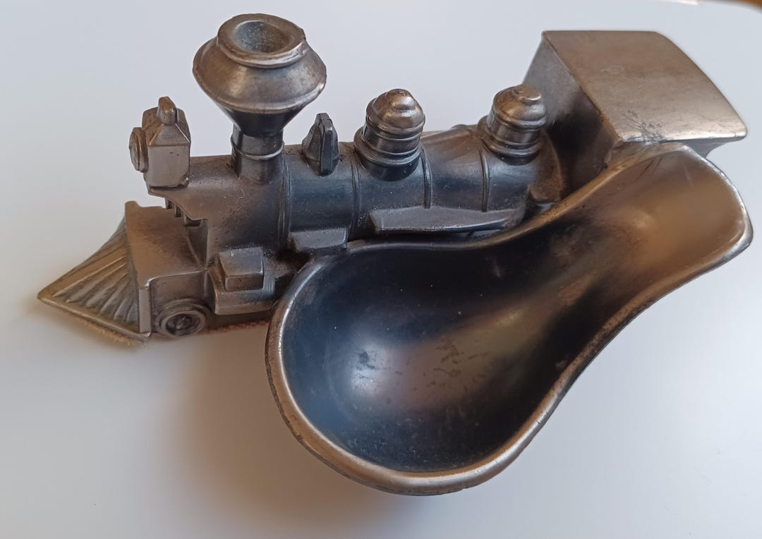 Railroad Steam Engine Train Pipe Holder Tobacco Paperweight RR Pewter 4 ...