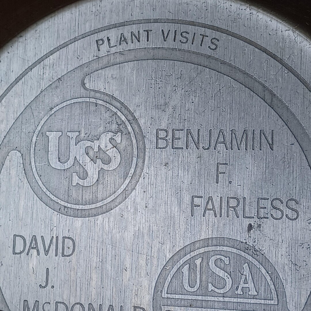1954 USS CIO Ashtray Benjamin Fairless David Mcdonald Labor Cigar ...