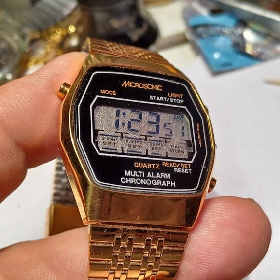 LCD Watch Microsonic Digital Chronograph 1973 -74 Ala… - Gem