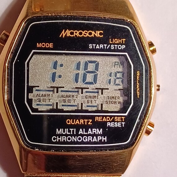 LCD Watch Microsonic Digital Chronograph 1973 -74 Ala… - Gem
