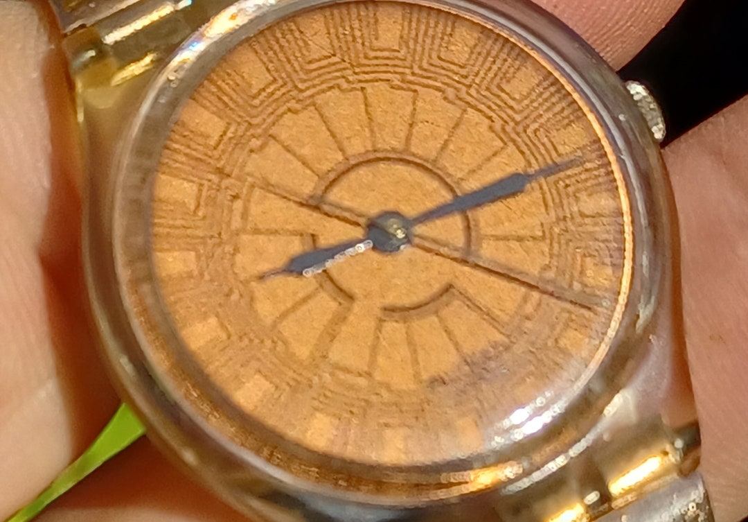 1990 Swatch 'copper Dusk' GK127 Wrist Watch Large Band for Big Man ...