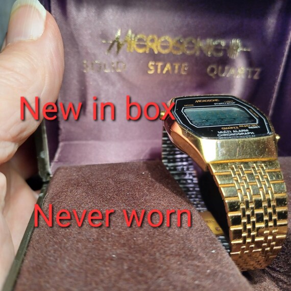 LCD Watch Microsonic Digital Chronograph 1973 -74 Ala… - Gem