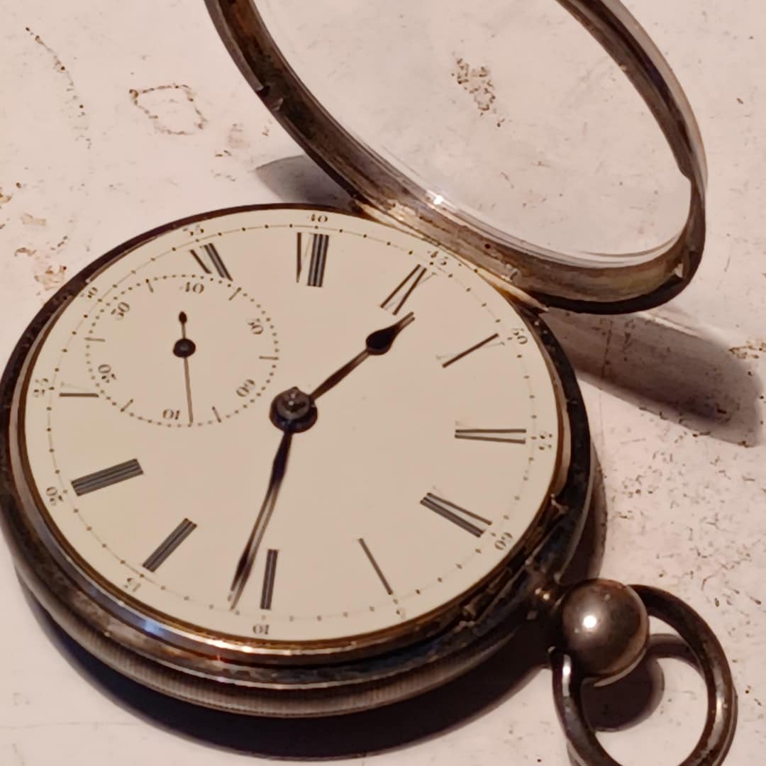 1833 Pocket Watch 925 Sterling Silver Open Faced Fusee John Harrison ...