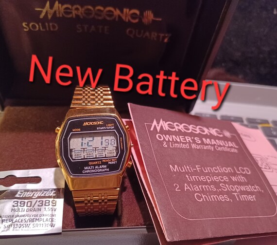 LCD Watch Microsonic Digital Chronograph 1973 -74 Ala… - Gem
