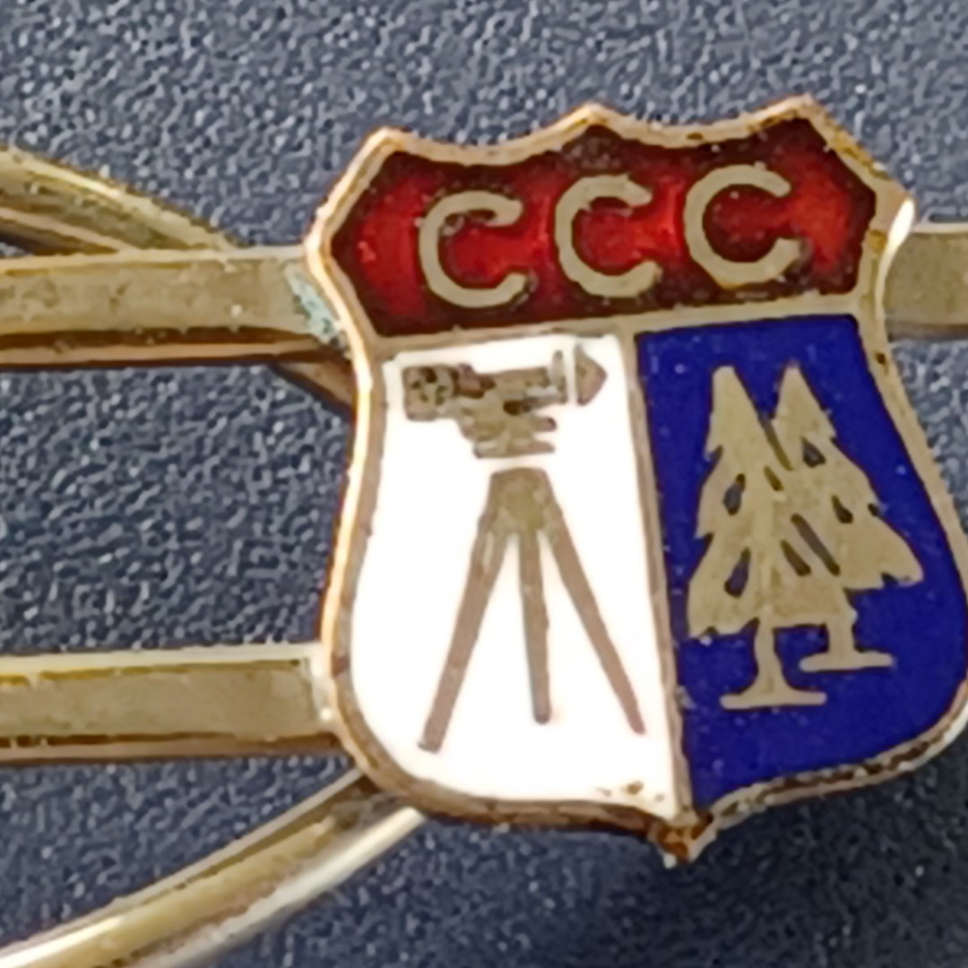 CCC Tie Bar Civilian Conservation Corps CCC Shield Enameled Tie Clip ...