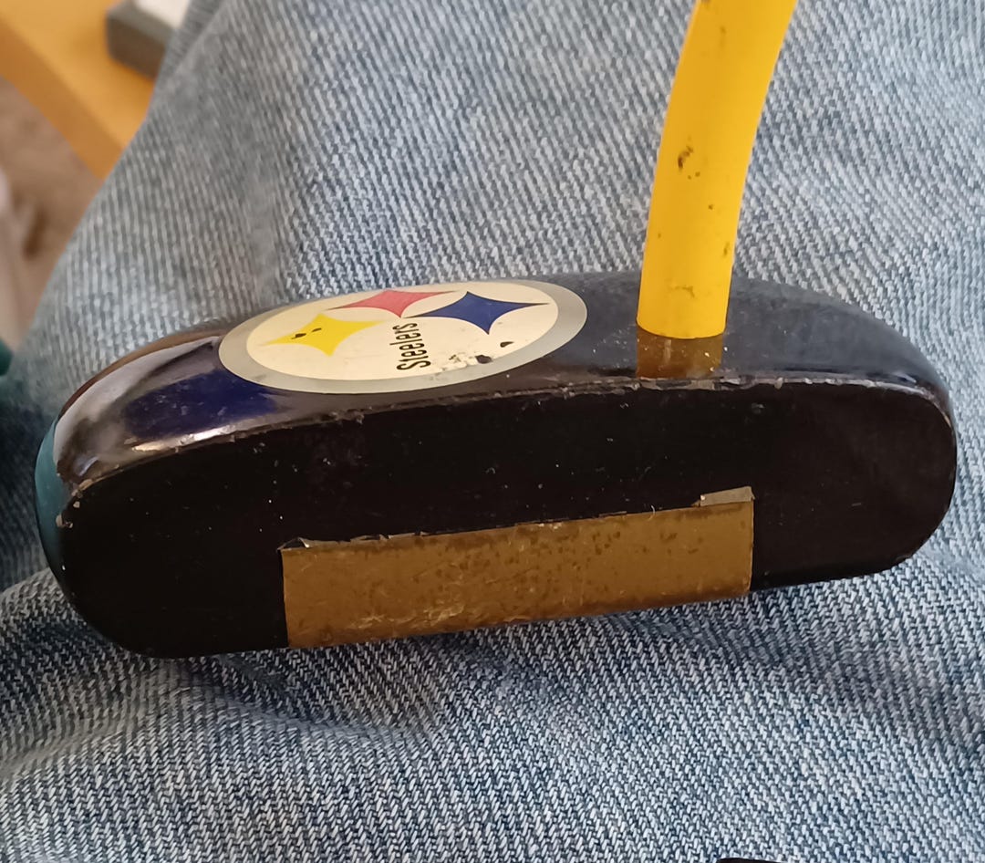 STEELERS Putter Golf Club Pittsburgh NFL Mallet Black W Logo 34 Inches ...