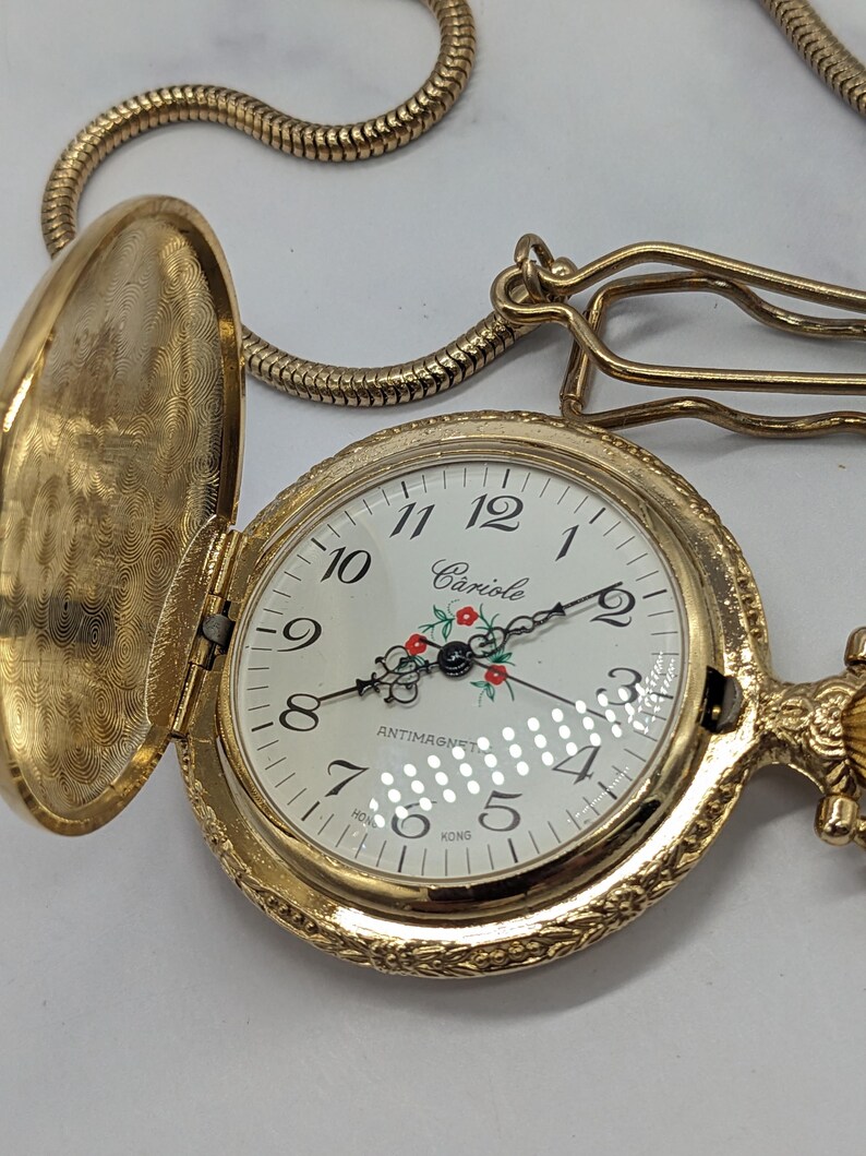 Vintage Cariole Mechanical Fish Pocket Watch - Etsy