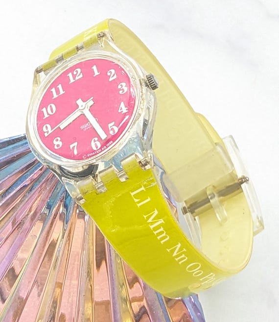 Vintage swatch Swiss Made Alphabet Wrist Watch - Gem
