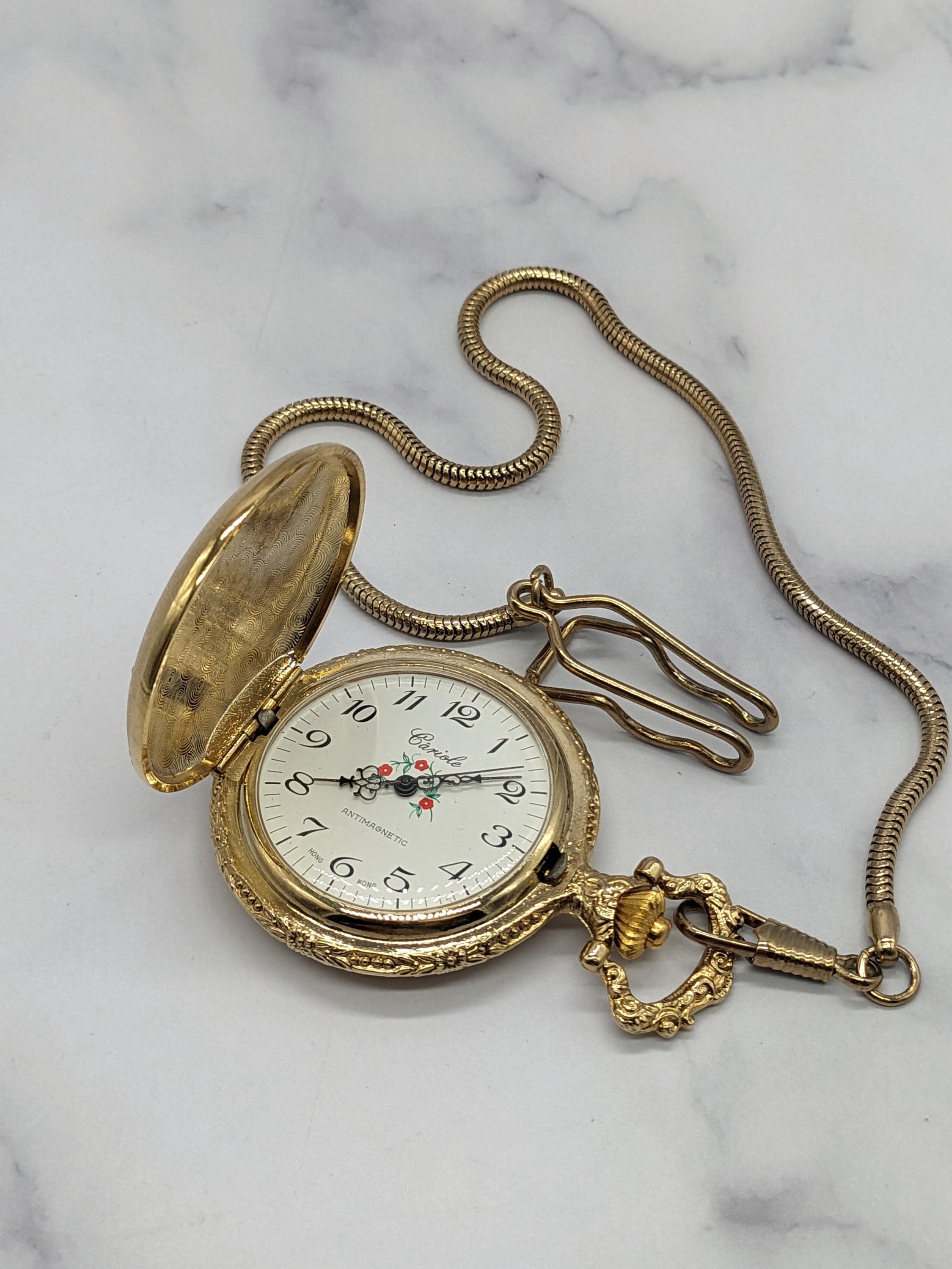 Vintage Cariole Mechanical Fish Pocket Watch - Etsy