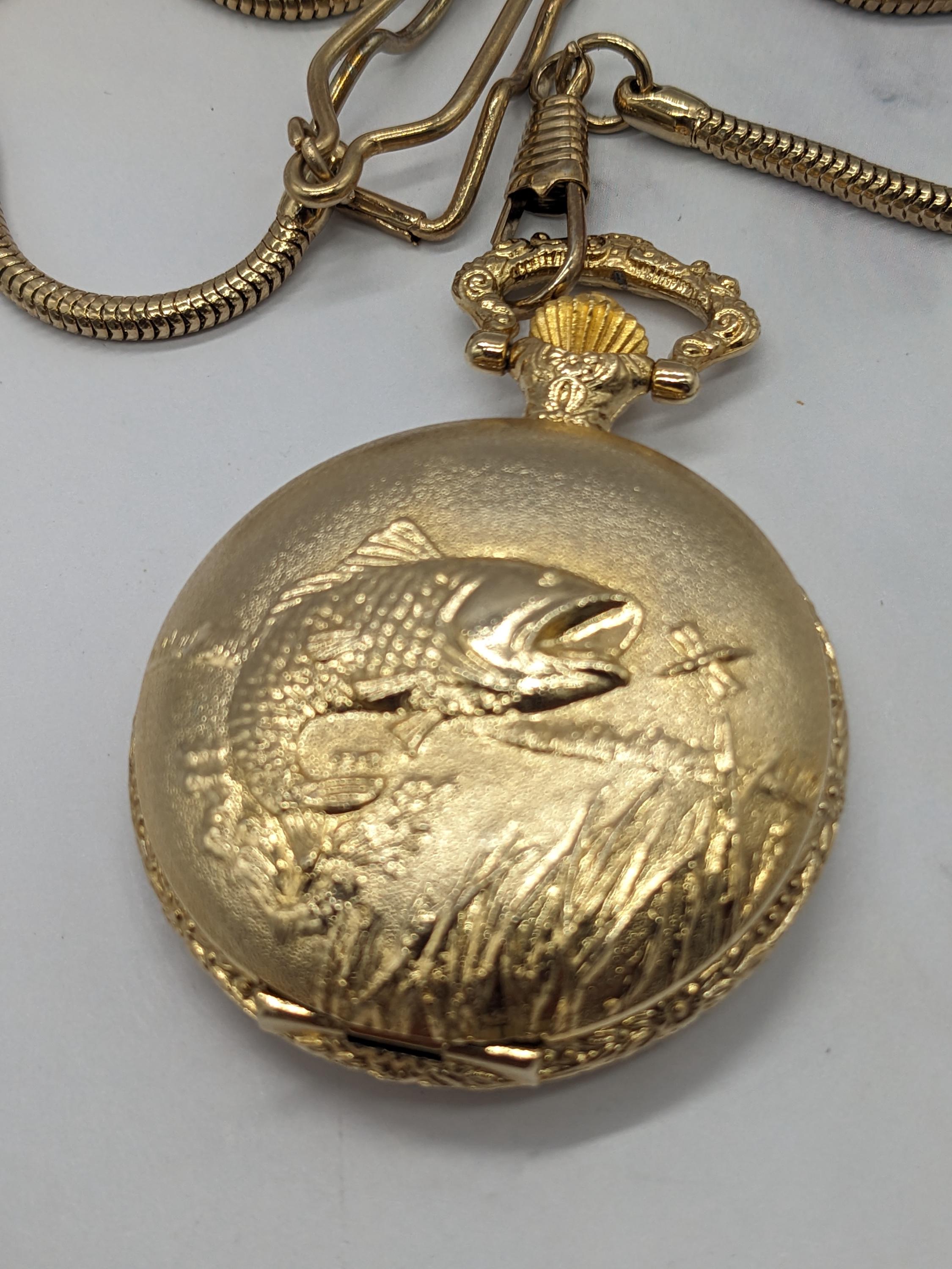 Vintage Cariole Mechanical Fish Pocket Watch - Etsy