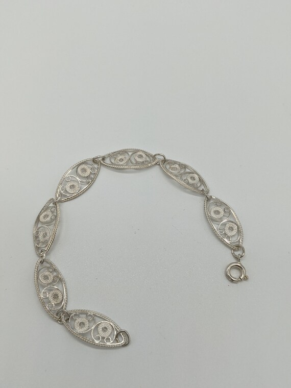 Sterling filigree bracelet - Gem
