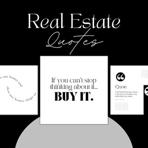 200+ Modern Real Estate Quote Templates| Black and White Realtor Quotes ...