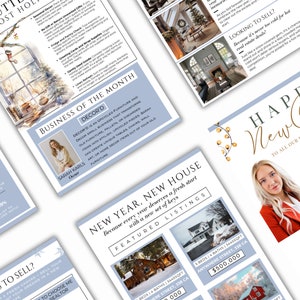 January Real Estate Newsletter Template| Real Estate Winter Newsletter ...