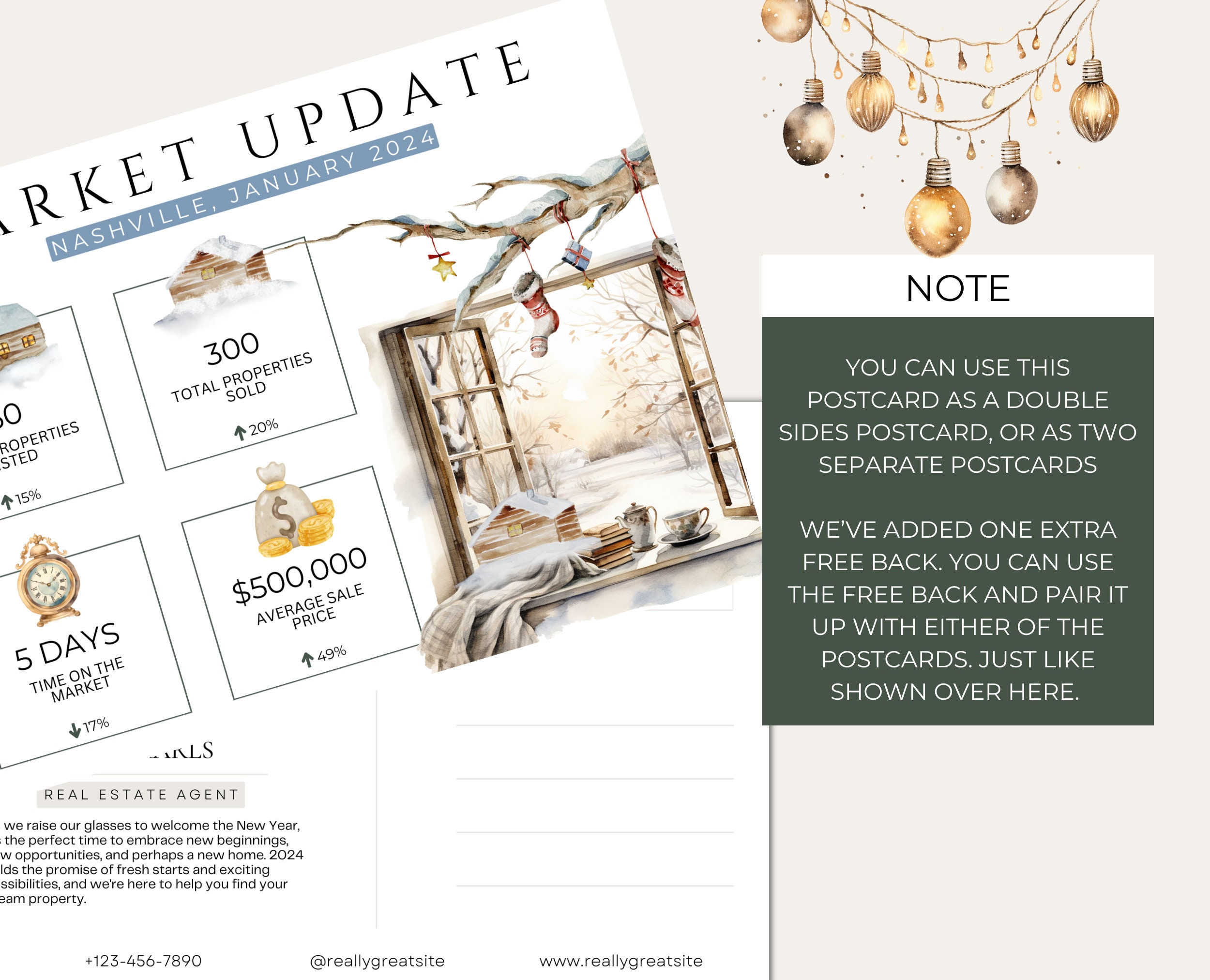January Real Estate Market Update Postcard|new Year Market Update ...