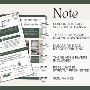 Real Estate Holiday Flyers| Real Estate Christmas Flyers| December ...