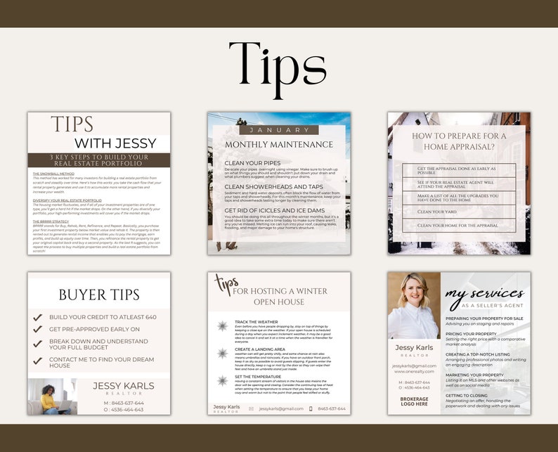 66 January Real Estate Marketing Templates Real Estate - Etsy