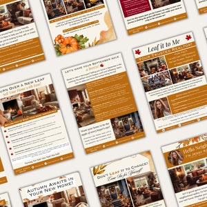 September Real Estate Flyer Templates| Fall Real Estate Flyers| Autumn ...