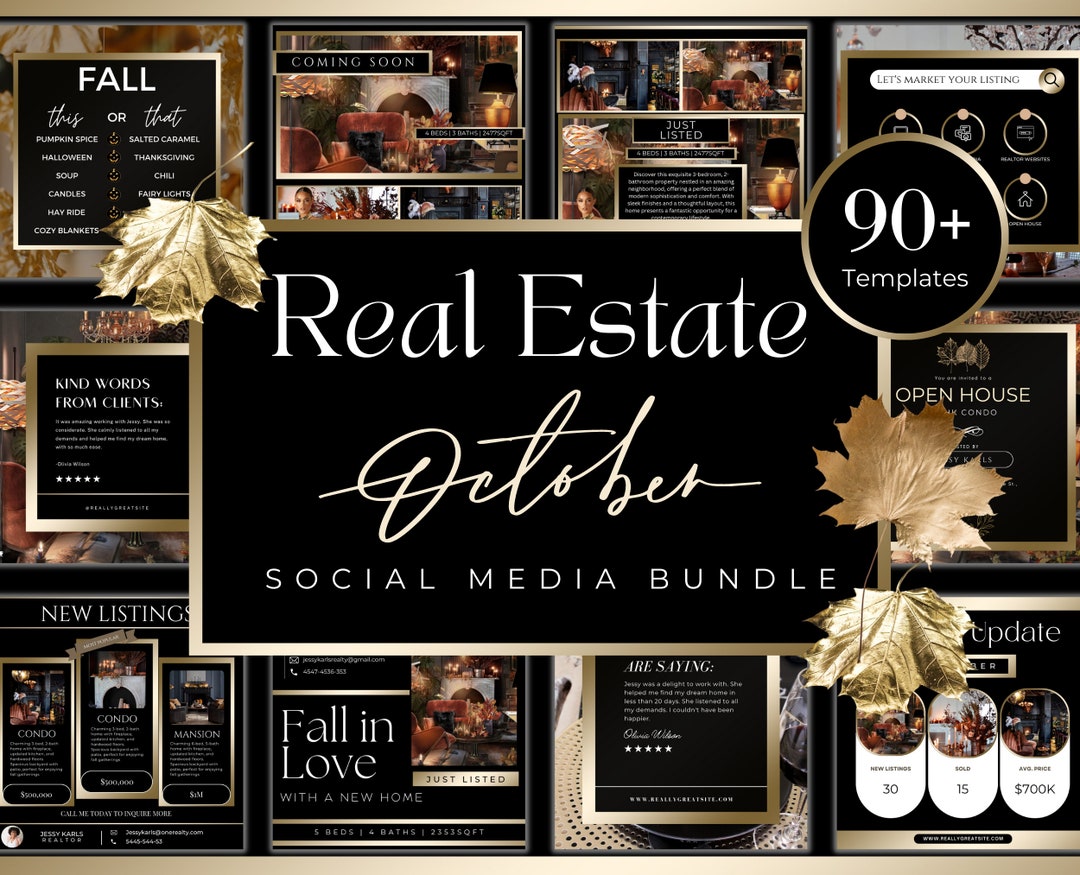 90+ October Real Estate Templates|fall-themed Halloween Real Estate ...