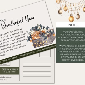 Real Estate Christmas Postcard| Holiday Greeting Card| Real Estate ...