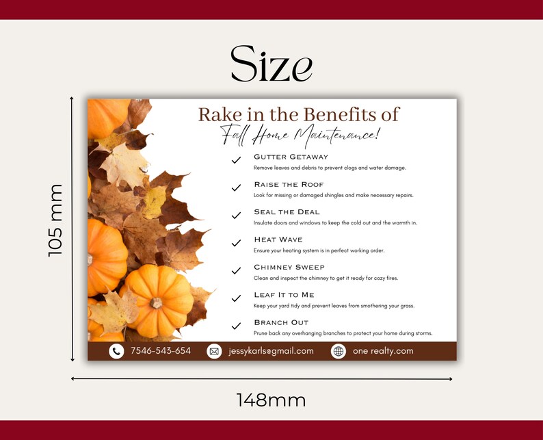 September Real Estate Fall Postcards| Real Estate Fall Marketing ...