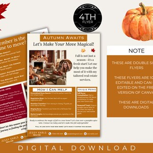 September Real Estate Flyer Templates| Fall Real Estate Flyers| Autumn ...