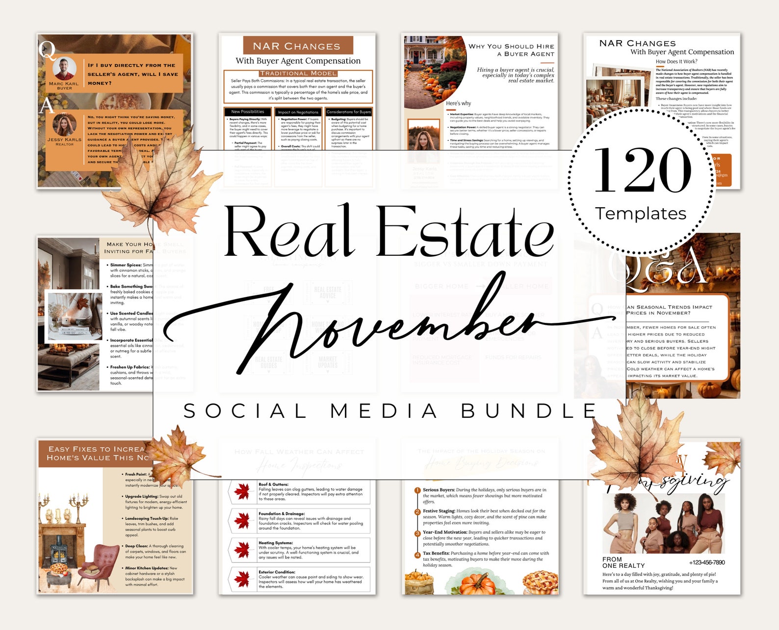 Ultimate November Real Estate Marketing Templates | November Real ...