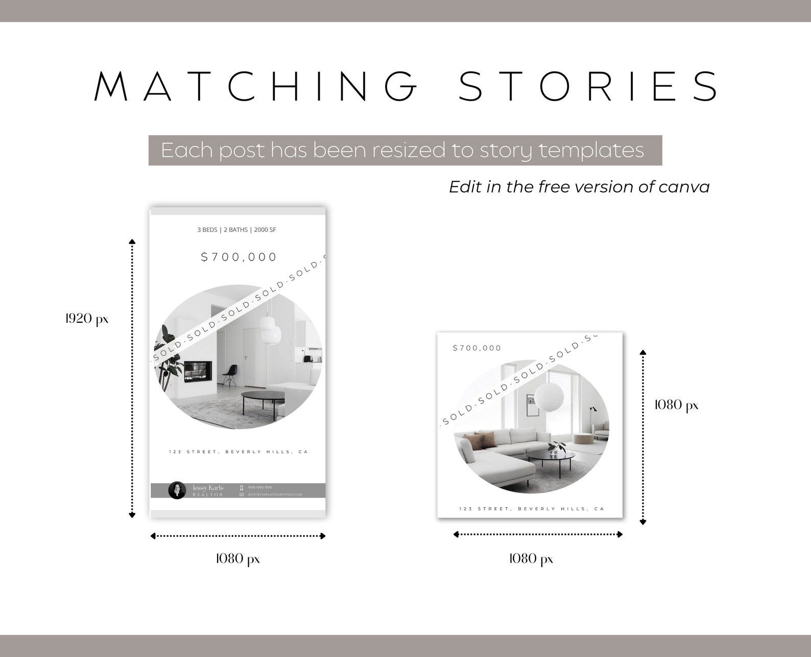 600 Clean Aesthetic Real Estate Templates Realtor Social - Etsy