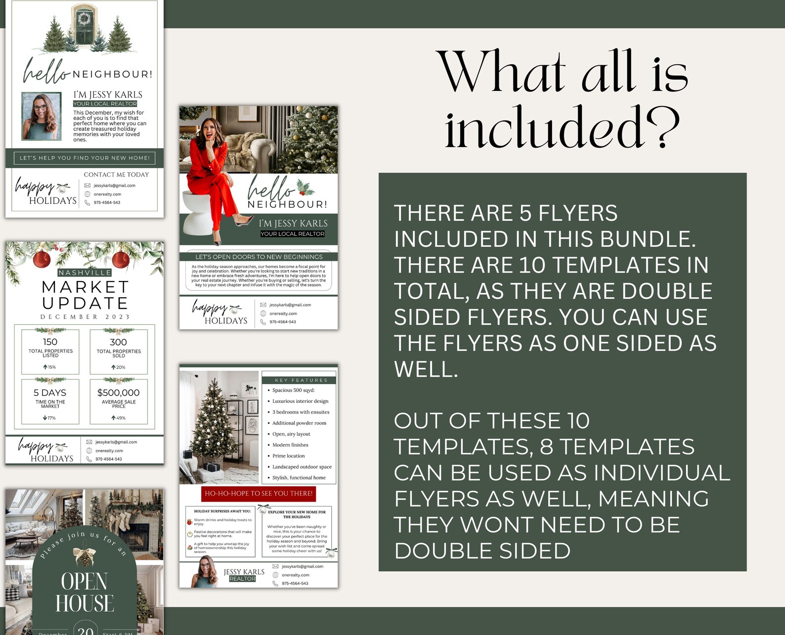 Real Estate Holiday Flyers| Real Estate Christmas Flyers| December ...