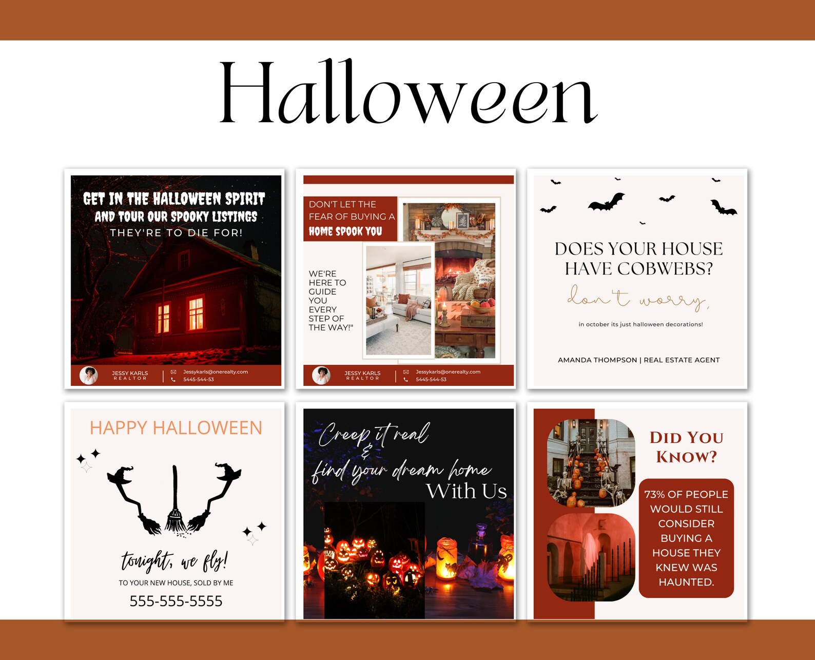 90+ October Real Estate Templates|fall-themed & Halloween Real Estate ...