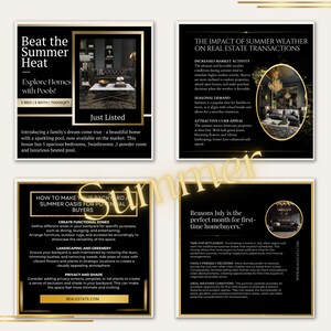 80+ July Real Estate Marketing Templates| Summer Realtor Posts| Luxury ...