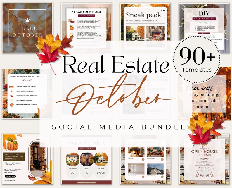 260+ Fall Real Estate Templates| Fall Social Media Posts| Fall Themed ...