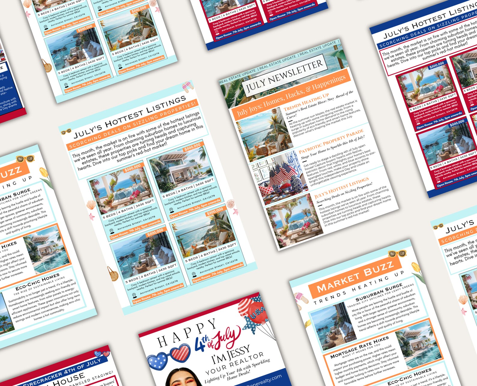 July Real Estate Newsletter| 4th of July Real Estate Marketing| Realtor ...
