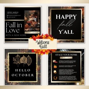 90+ October Real Estate Templates|fall-themed Halloween Real Estate ...