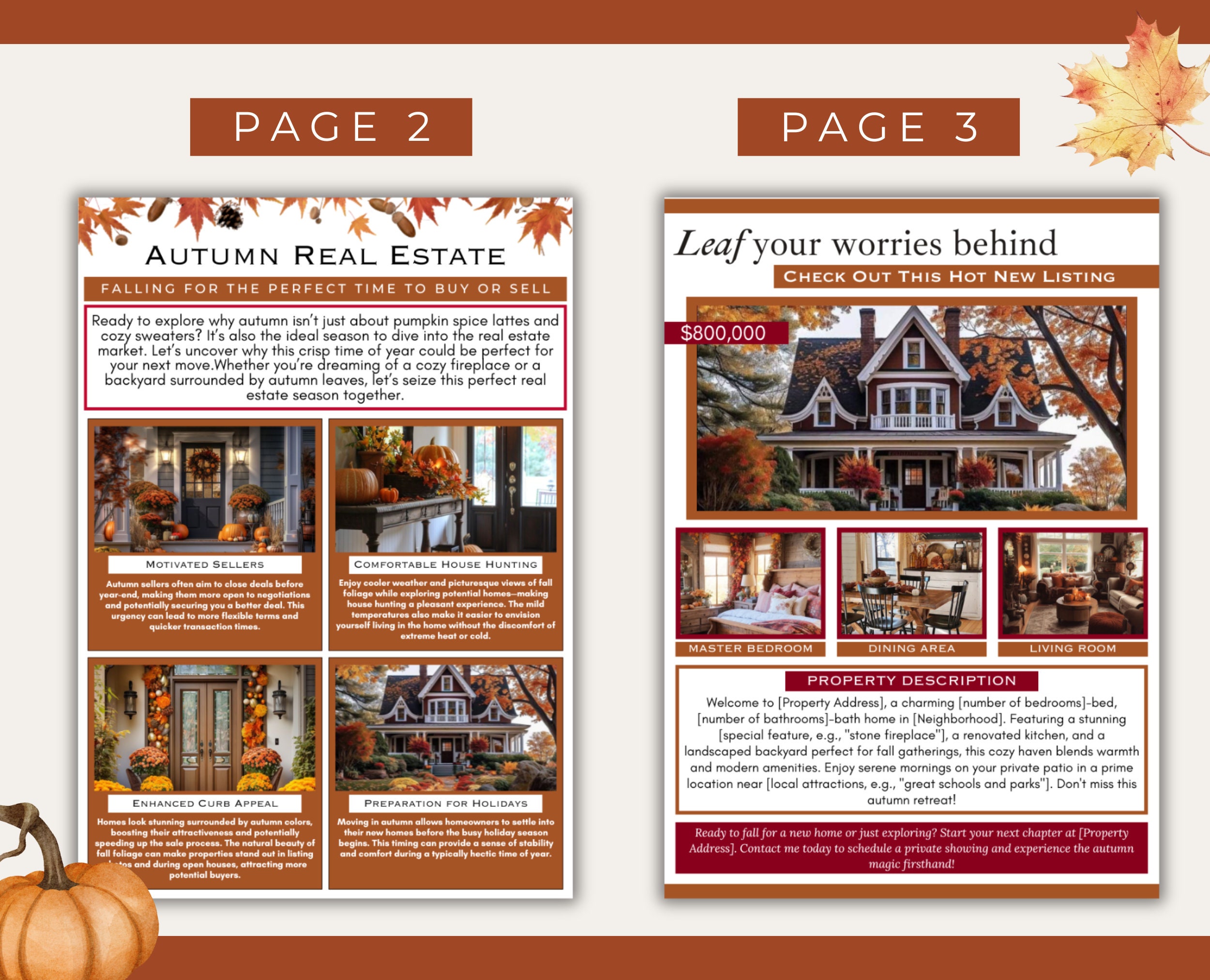 Fall Real Estate Newsletter| September Realtor Newsletter| October ...
