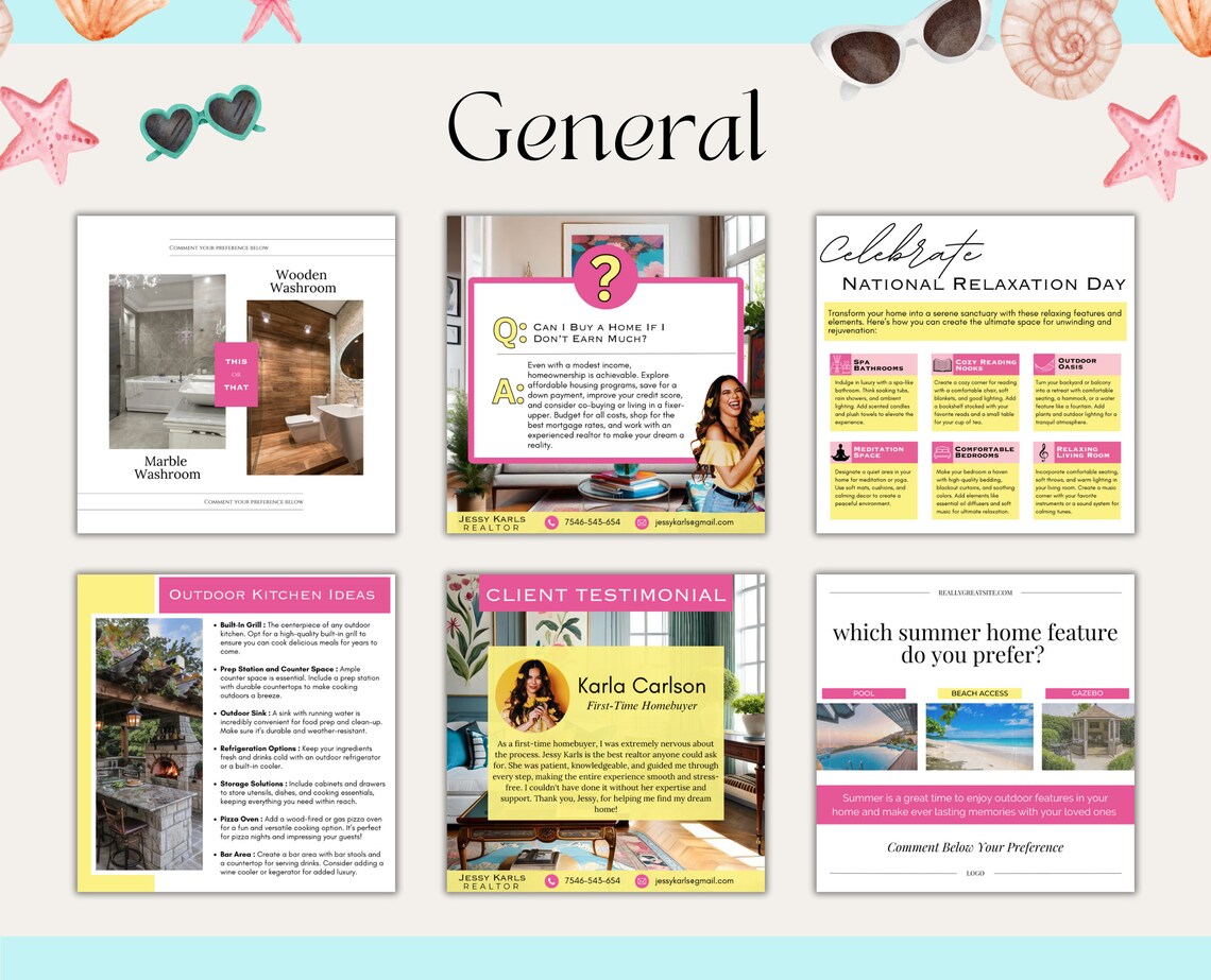 August Real Estate Social Media Templates| August Real Estate Marketing ...