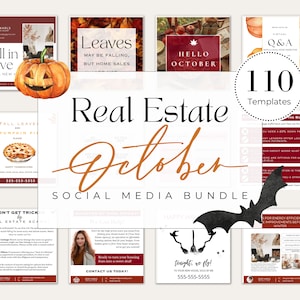 110 October Real Estate Templates| October Real Estate Social Media ...