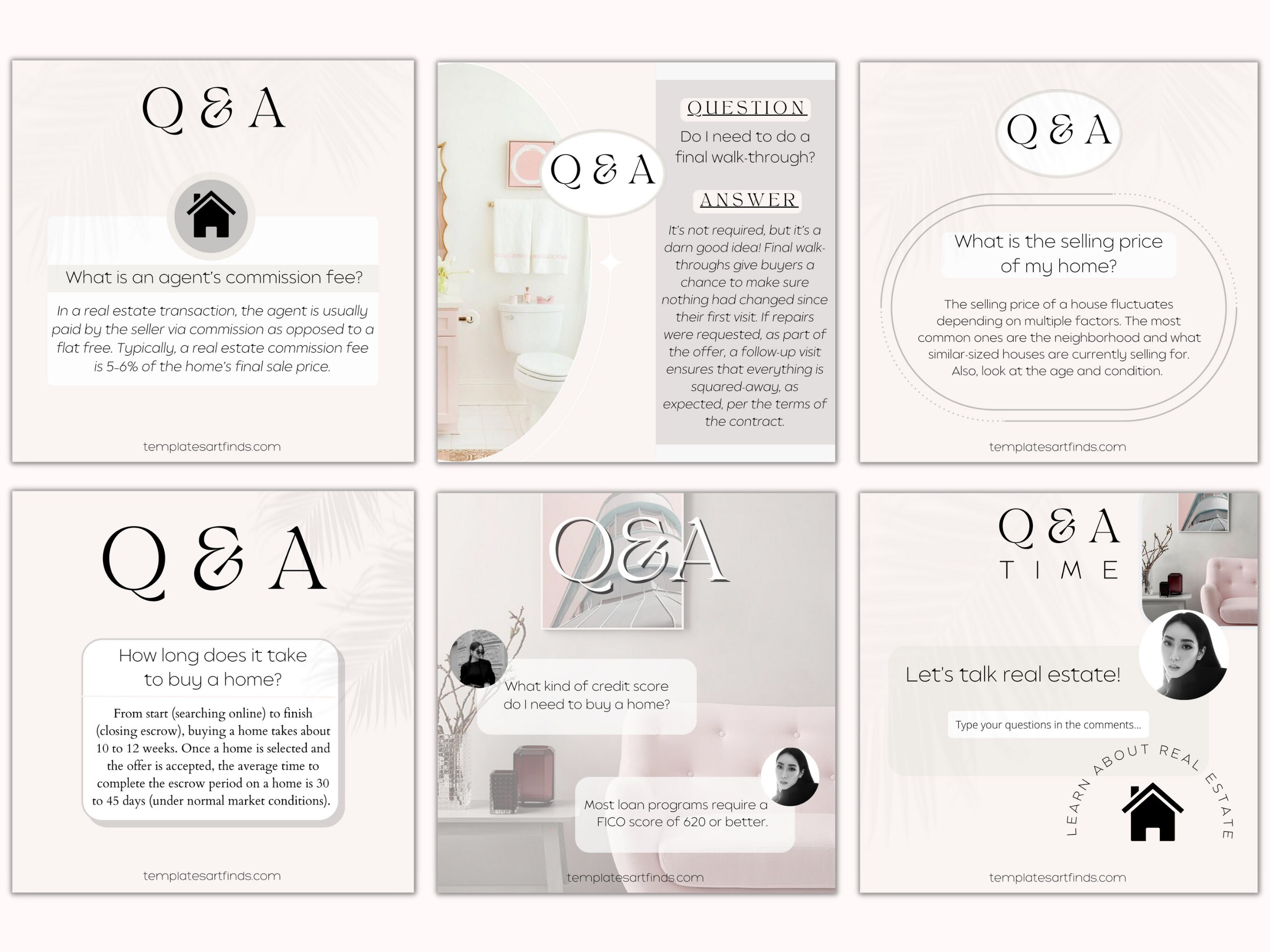 20 Real Estate Q&A Templates Instagram and Facebook Posts and - Etsy