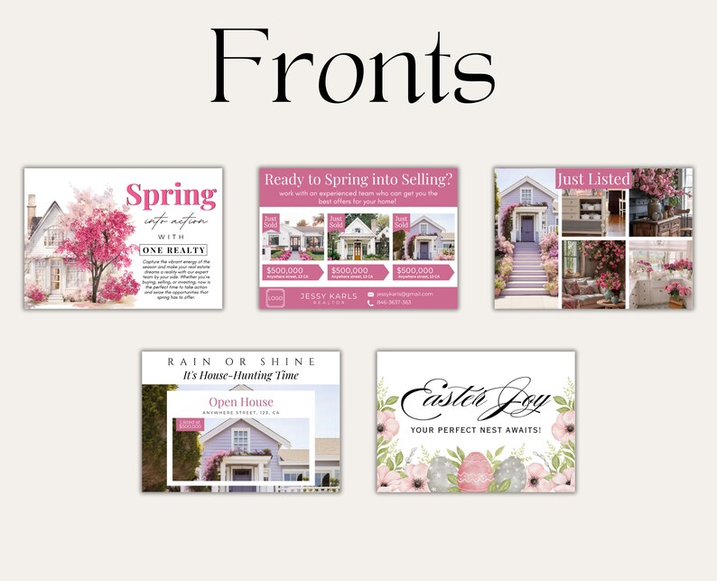 Real Estate April Postcards| Spring Real Estate Postcards| Realtor ...