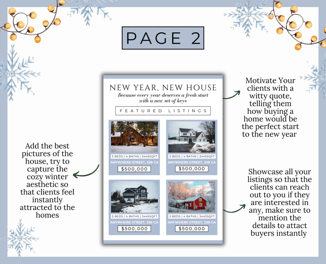 January Real Estate Newsletter Template| Real Estate Winter Newsletter ...
