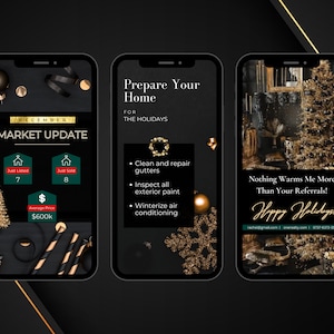 Real Estate Christmas Social Media Posts|december Real Estate Social ...