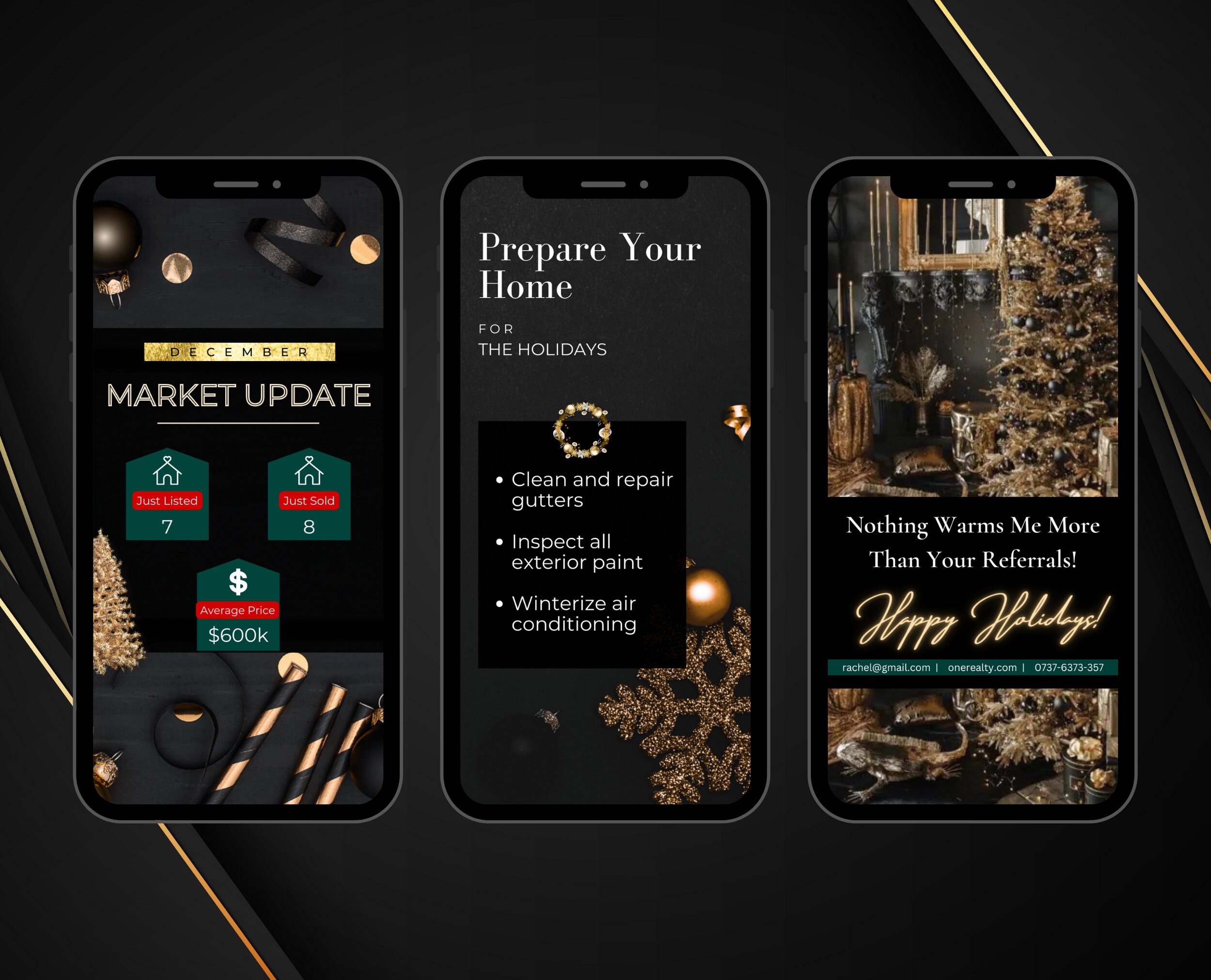 Real Estate Christmas Social Media Posts|december Real Estate Social ...