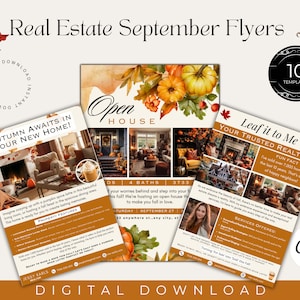 September Real Estate Flyer Templates| Fall Real Estate Flyers| Autumn ...