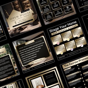 Black and Gold June Real Estate Templates| June Real Estate Marketing ...