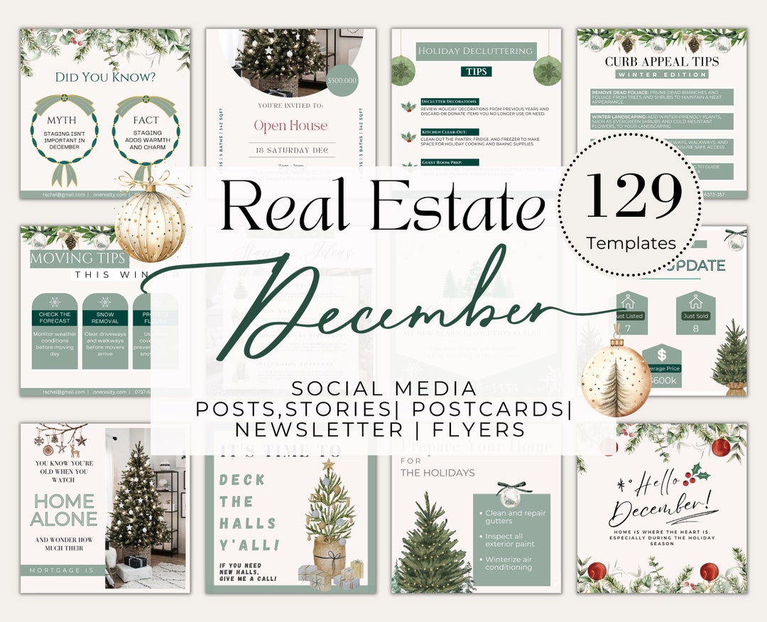 Ultimate Real Estate December Templates| Holiday Real Estate Posts ...