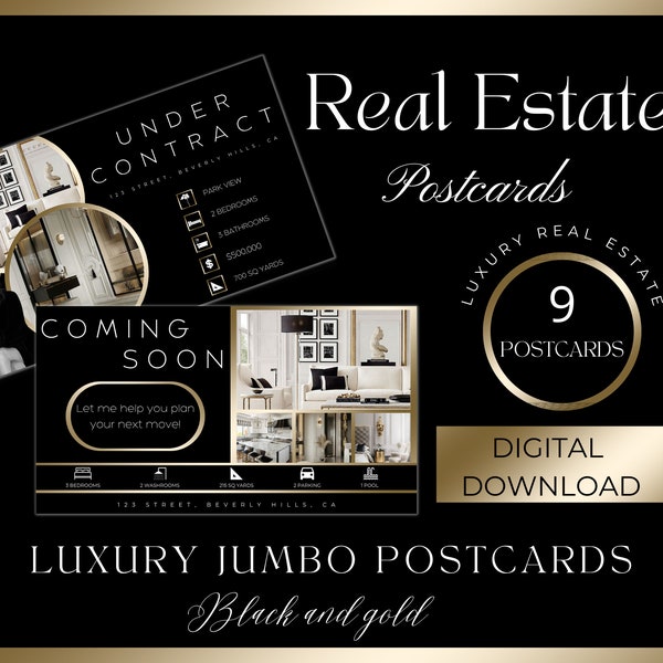 Luxury Realtor Postcards Etsy