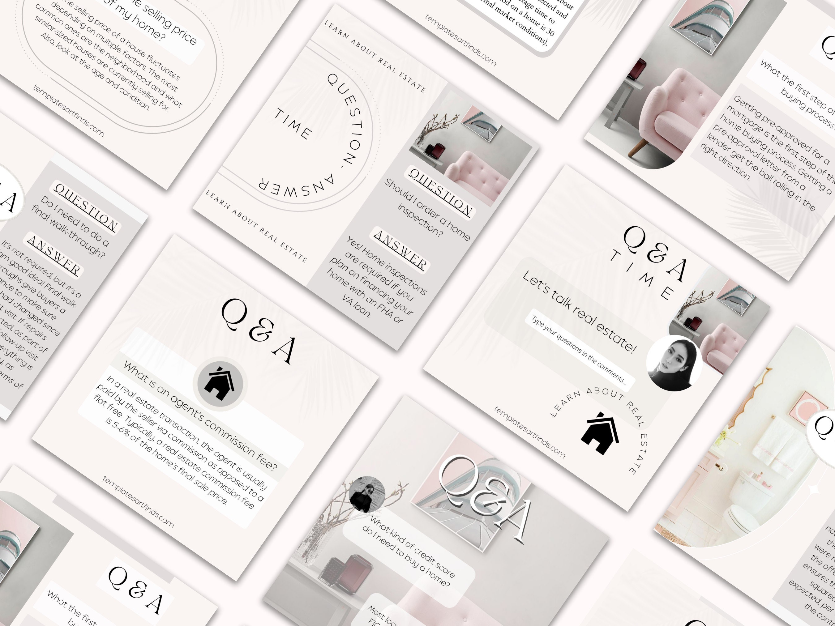 20 Real Estate Q&A Templates Instagram and Facebook Posts and - Etsy