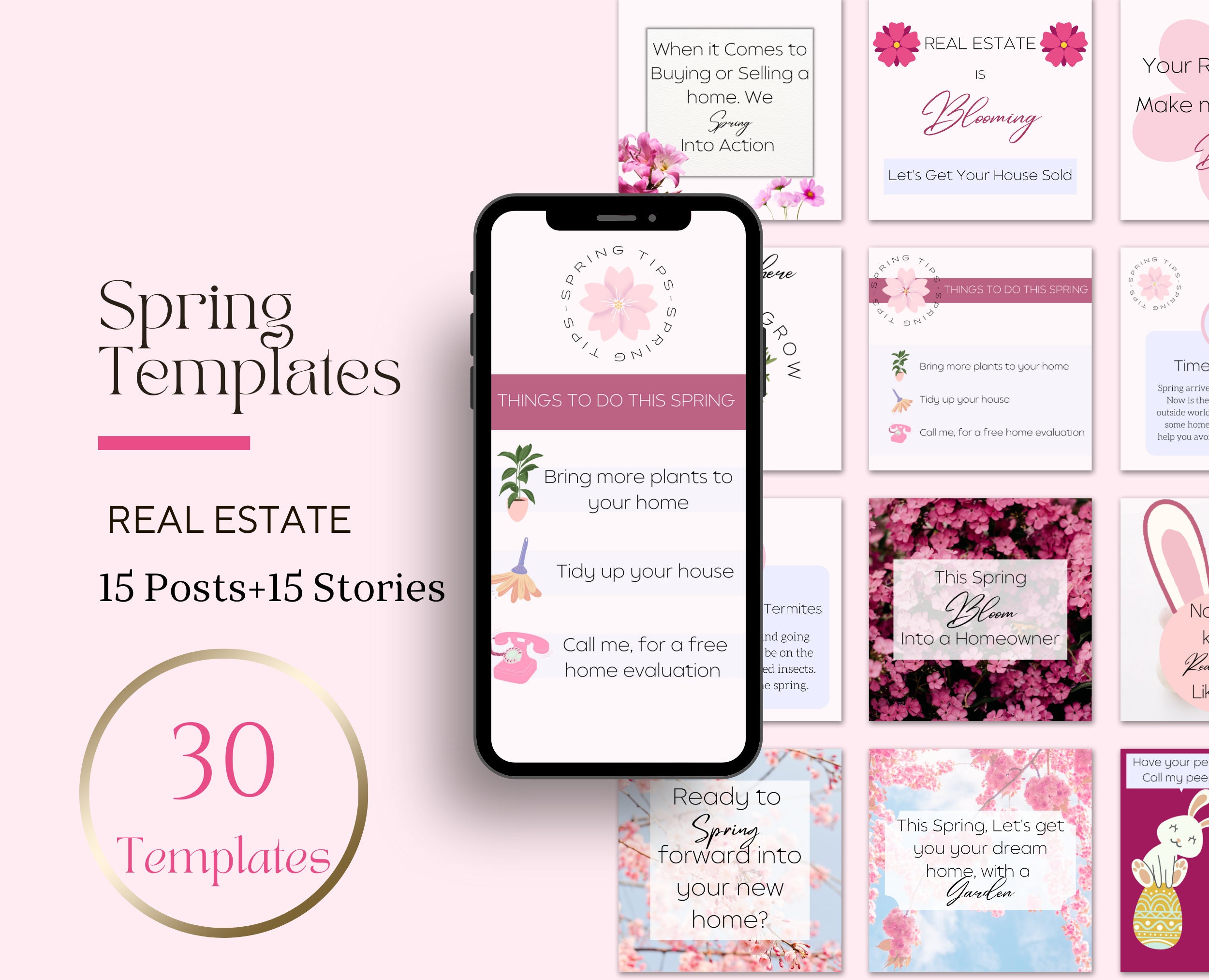 30 Spring Real Estate Marketing Templates for Social Media - Etsy