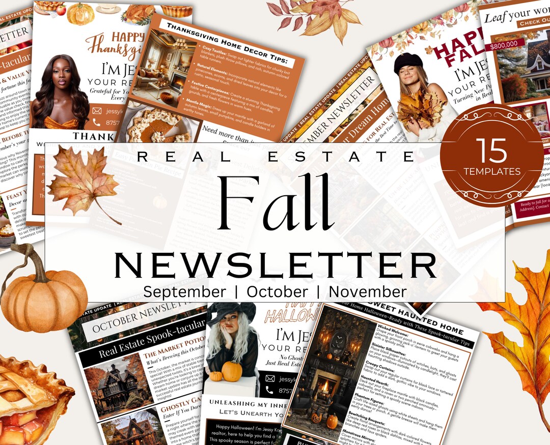 Fall Real Estate Newsletter| September Realtor Newsletter| October ...