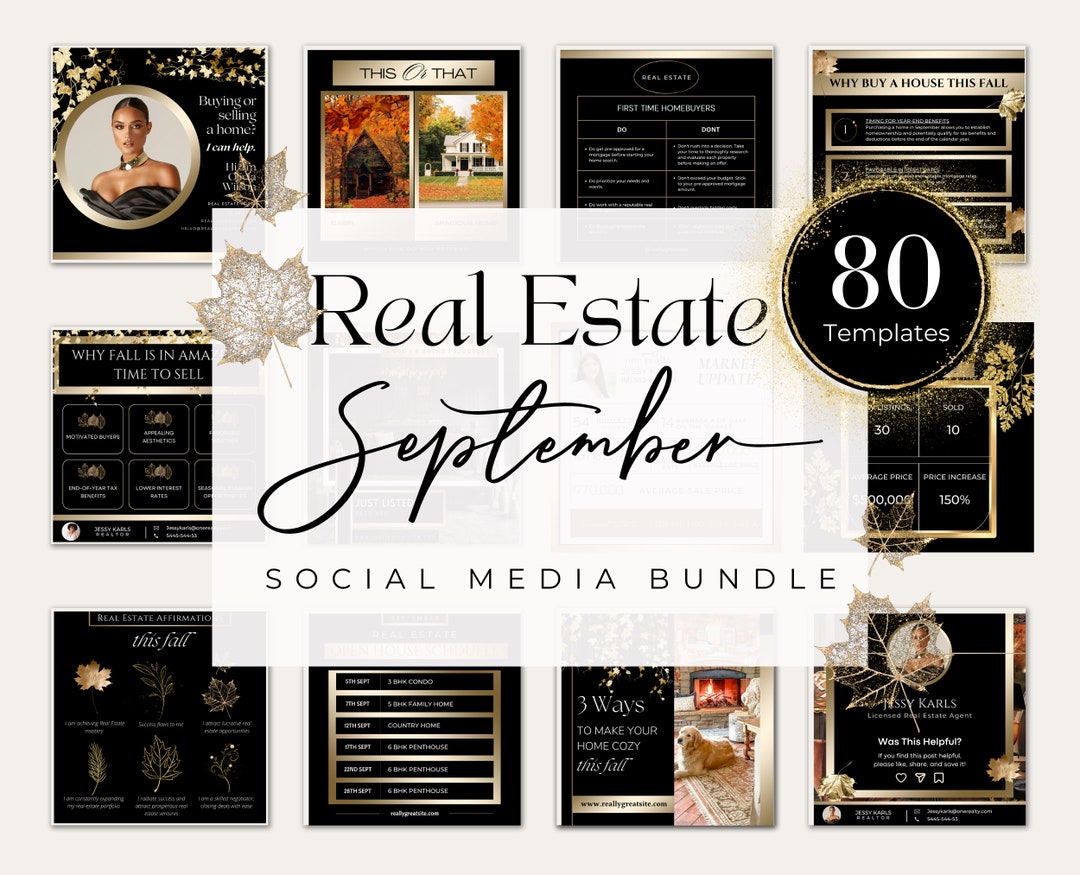 80+ September Real Estate Templates| Fall Realtor Posts| Fall Real ...
